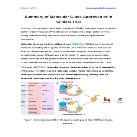 Summary of Molecular Glues Approved or in Clinical Trial.pdf