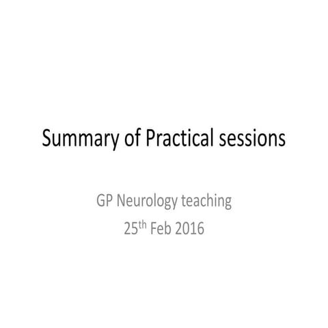 Practical Session Feb 2016 | PPT