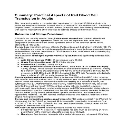 Summary of Red Blood Cell Transfusion in Adults.pdf