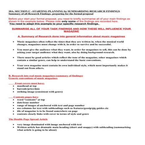 Summary of research and planning | PDF