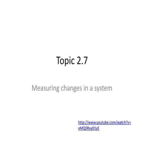 Summary of topic 2.7 | PPT