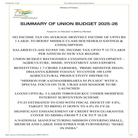 Summary_of_Union_Budget_2025-26.pdfhhhbb | PDF