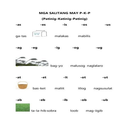 Summary pabasa p k-p patinig-katinig-patinig | DOCX