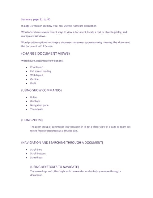 Summary pages 31 38 | PDF