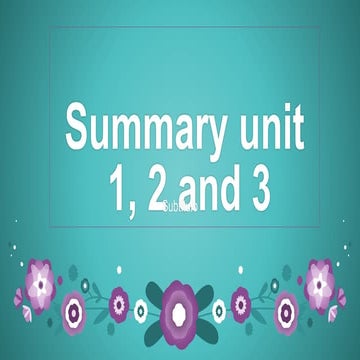 Summary unit | PPT