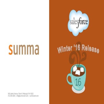 Summa Salesforce Winter 16 Release Overview | PPT