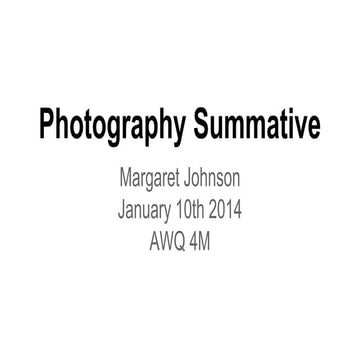 Photography Summative | PDF