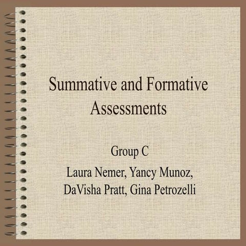 Summative and Formative Assessments Presentation | PPT