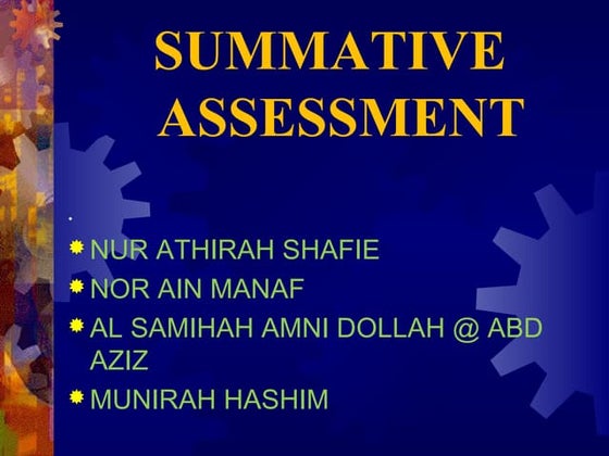Summative assessment | PPTX