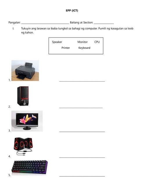 Ang mga Bahagi ng Computer.docx