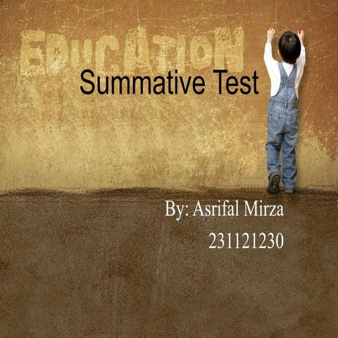 Summative test ppt | PPTX