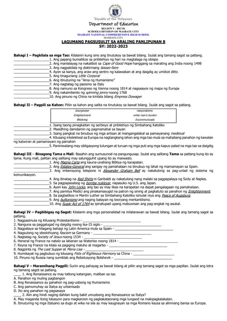 Detailed Lesson Plan- Araling Panlipunan 10 | PDF