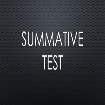 SUMMATIVE TEST PR 2 TESTING KNOWLEDGE OF GRADE 12 STUDENTS | PPTX