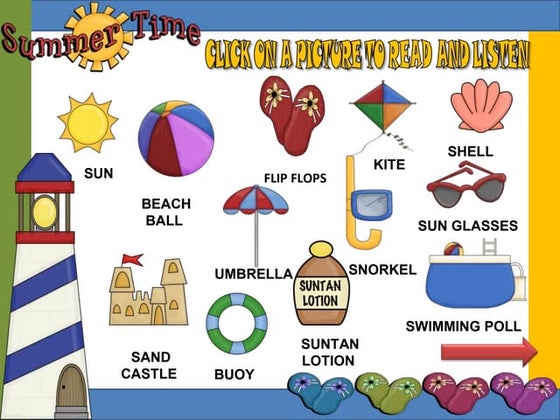 Summer vocabulary flashcards | PDF