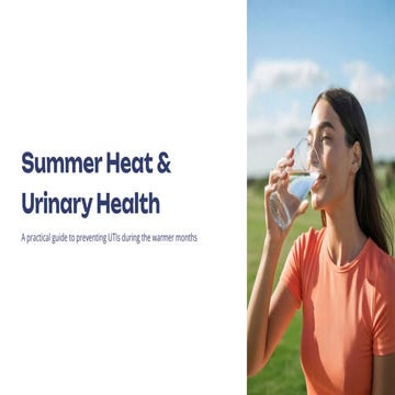 Summer Heat and Urinary Health: A Practical Guide to Preventing UTIs | PDF
