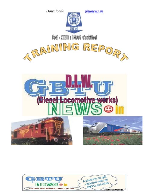 Summer Training Report, DLW Varanasi | PDF
