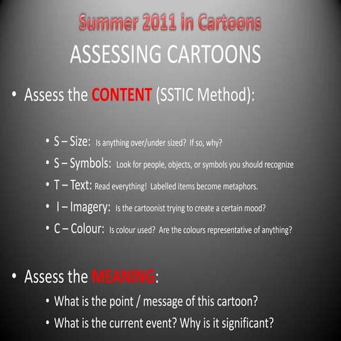 Summer 2011 in cartoons | PPTX