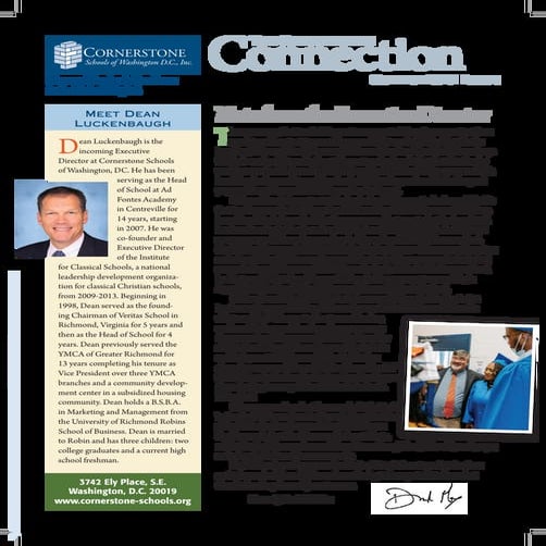 Cornerstone Connection Newsletter - Summer 2021 | PDF