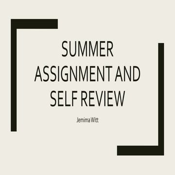 Summer Assignment | PPTX | Painting | Arts and Crafts