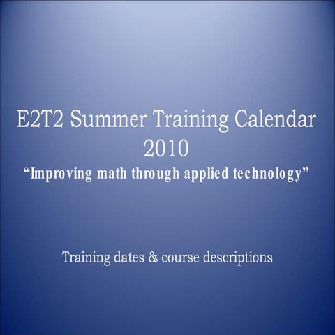 Summer Calendar | PPT