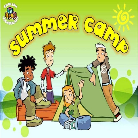 Summer Camp / Camping Flashcards for Students | PPTX