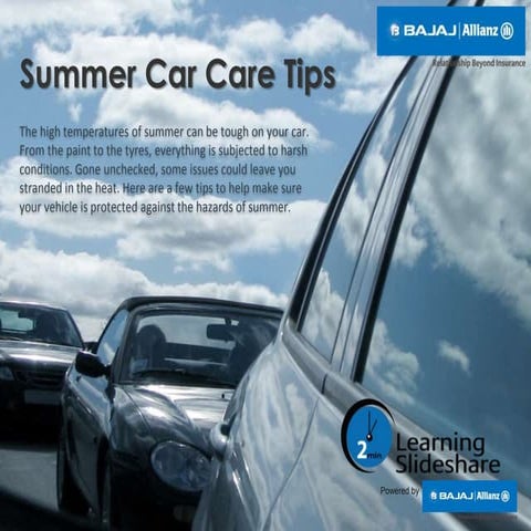 Summer Car Care Tips | PPTX | Auto Repair | Automotive