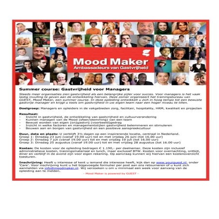 Summer Course Mood Manager | PDF | Dining Out | Food & Drink