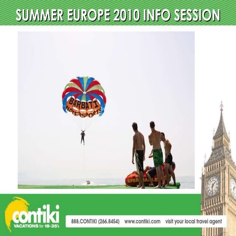Contiki Summer Europe Online Information Session | PPT