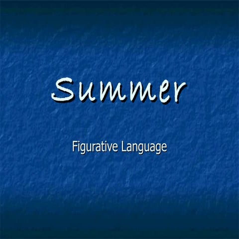 Summer figurative language | PPT | Food & Drink