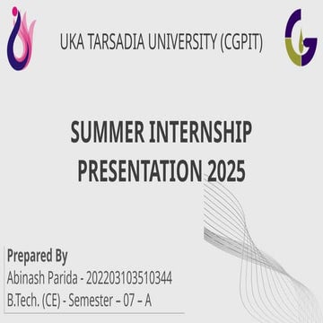 Summer Internship 2025................... | PPTX