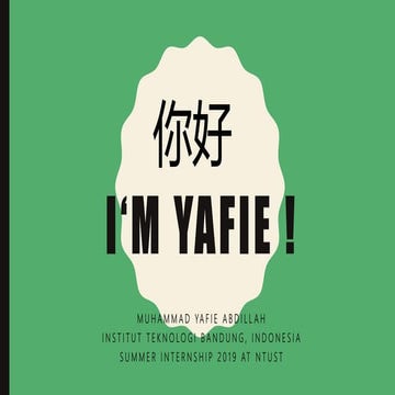 Yafie's Internship Introduction at NTUST | PPTX