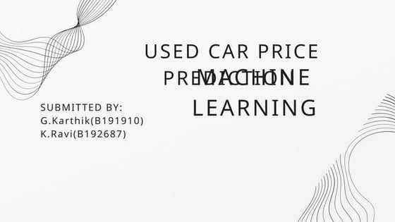 CAR PRICE PREDICTION.pptx | Automotive Industry | Industries