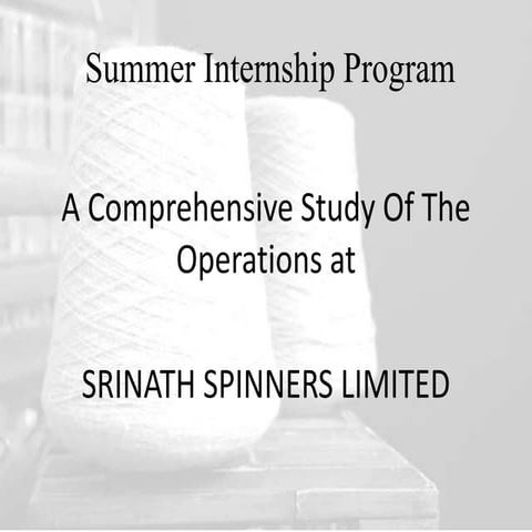 Summer internship program presentation | PPTX