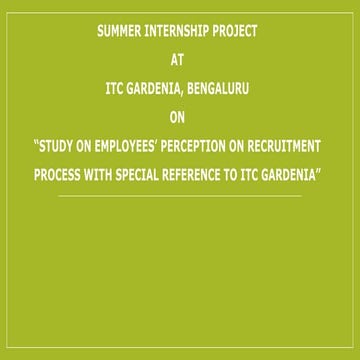 Summer internship project ppt | PPTX
