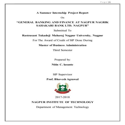 Summer internship project report 1 2 | DOCX