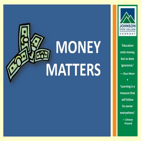 Money Matters Presentation | PPTX