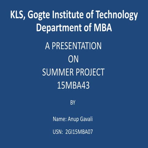 Anup Gavali presentations