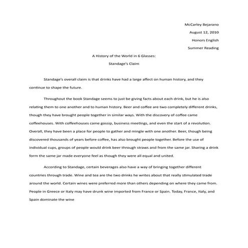 Summer Reading Essay | PAGES