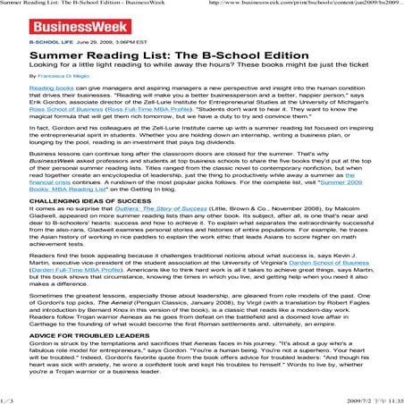 Summer Reading List | PDF