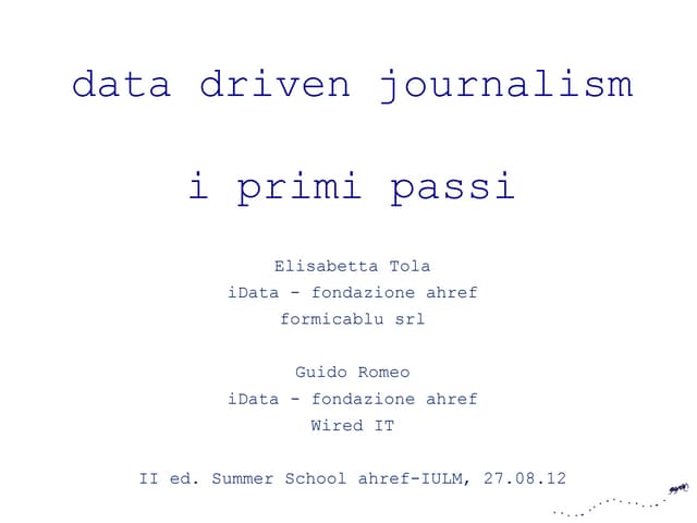 Open Data - Data Journalism | PPT