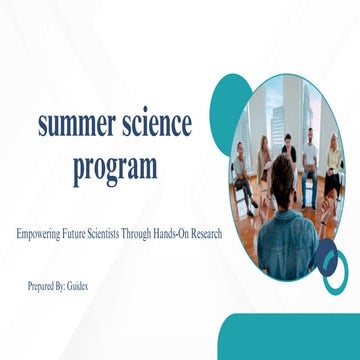 Summer Science Program: A Launchpad for Future Innovators | PDF