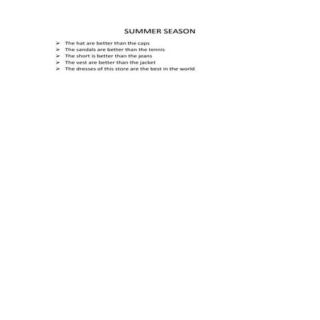Summer season | DOCX