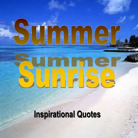 Summer Sunrise (Slideshow by: Kal-el Marcus) | PPT