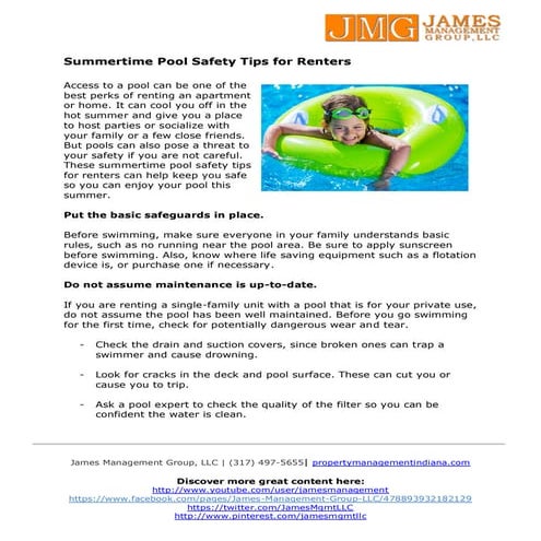 Swimming pool management | PPTX