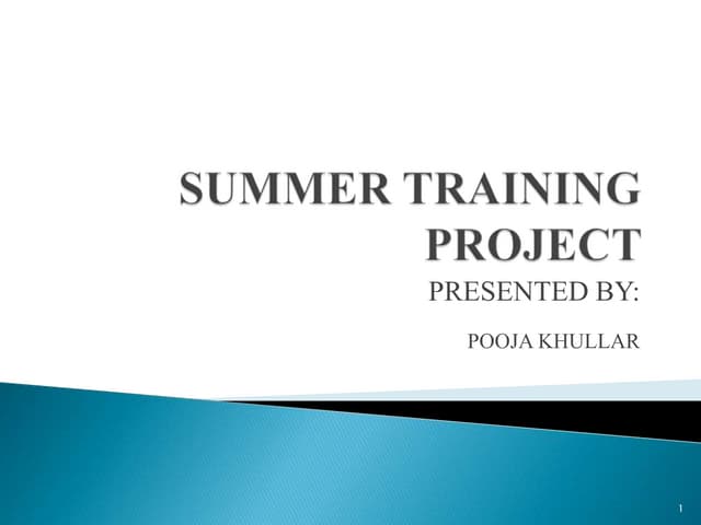 Summer training report on JBM | PDF