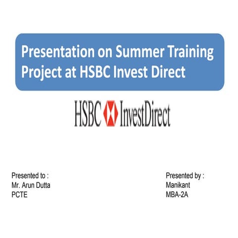 Summer training presentation | PPT