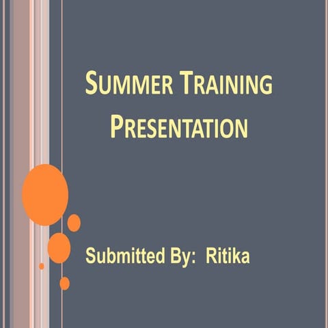 Summer training presentation | PPT
