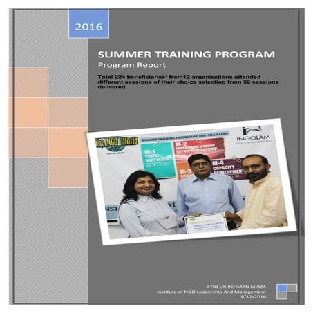 Summer Training Program 2016 - Report | PDF