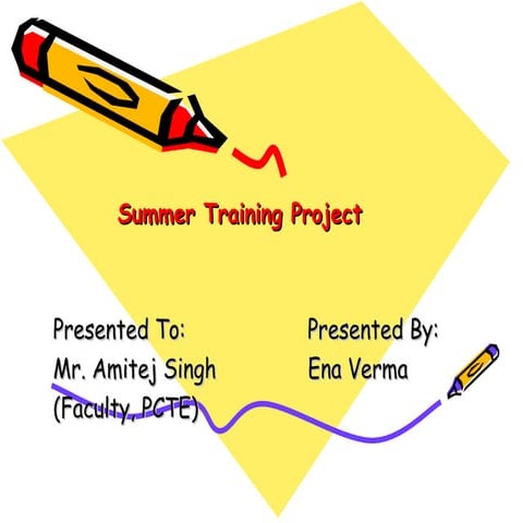 Summer training project | PPT
