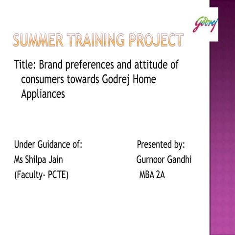 Summer training project | PPTX